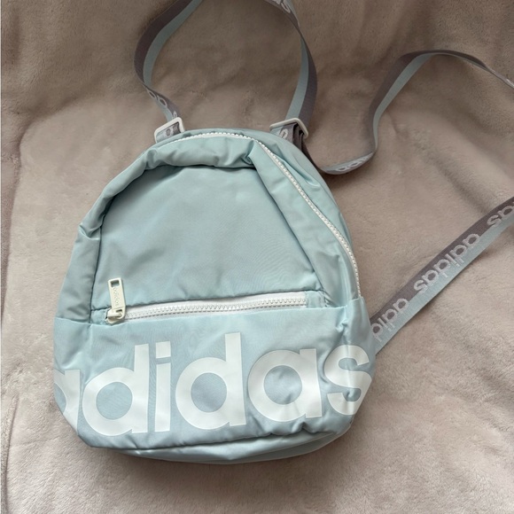 adidas | Bags | Adidas Sky Blue Mini Backpack | Poshmark